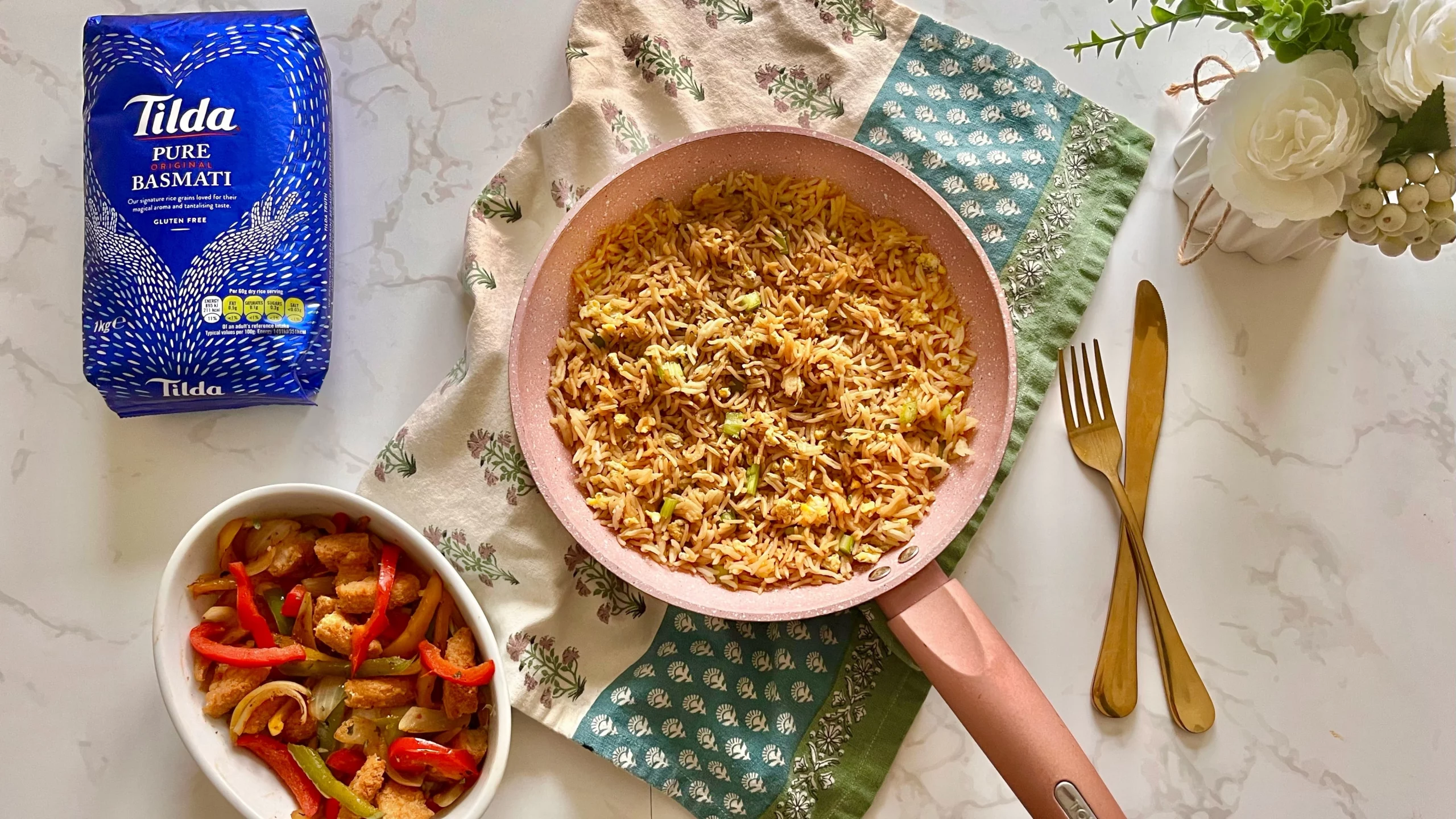 Fakeaway Salt and Chili Chicken with Fried Rice Recipe | Tilda